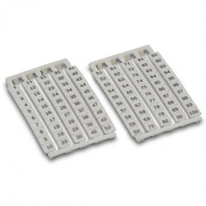 Printed (1-100) marking tags - Terminal Block Marking Tags - DIN Rail ...