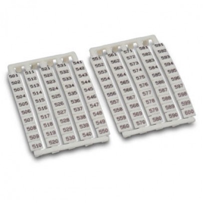 Printed (501-600) marking tags - Terminal Block Marking Tags - DIN Rail ...