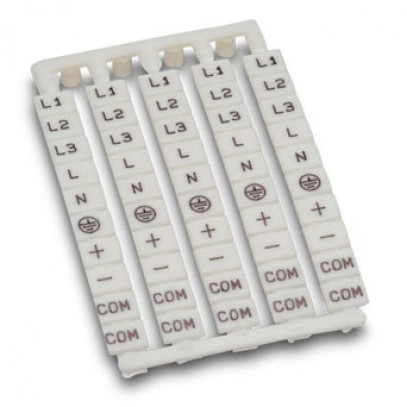 Printed (L1, L2, L3, L, N, GN - Terminal Block Marking Tags - DIN Rail ...