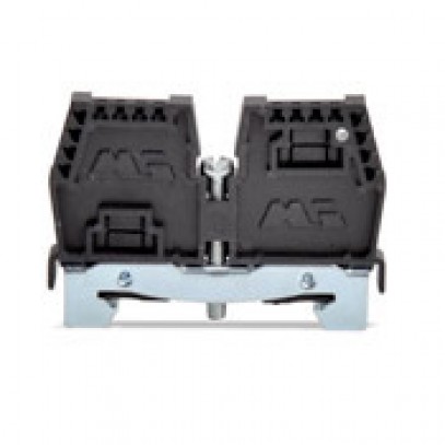 End bracket, black, 6mm wide - Terminal Block End Brackets - DIN Rail ...