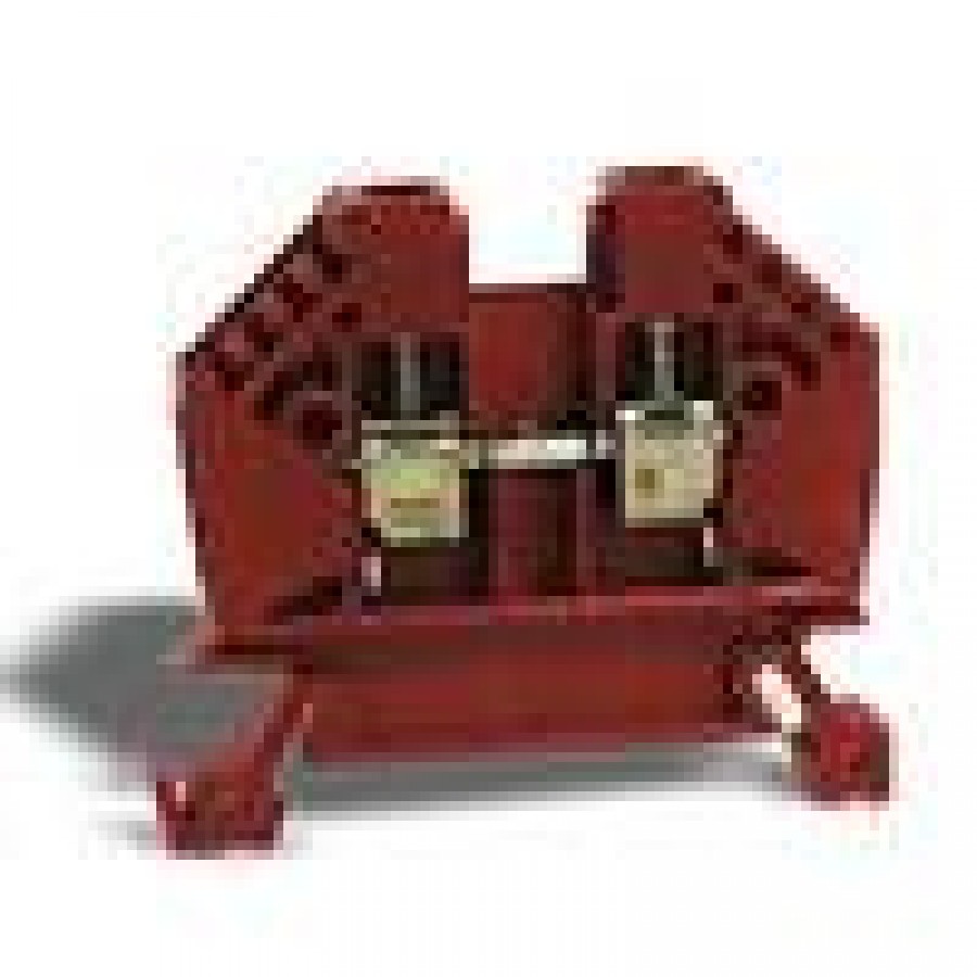 Terminal block 10AWG 600V Red - Single-level terminal blocks - DIN Rail ...